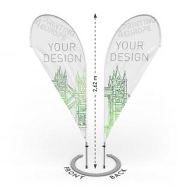 Double sided flag with pole Classic Drop M Printing4Europe.eu