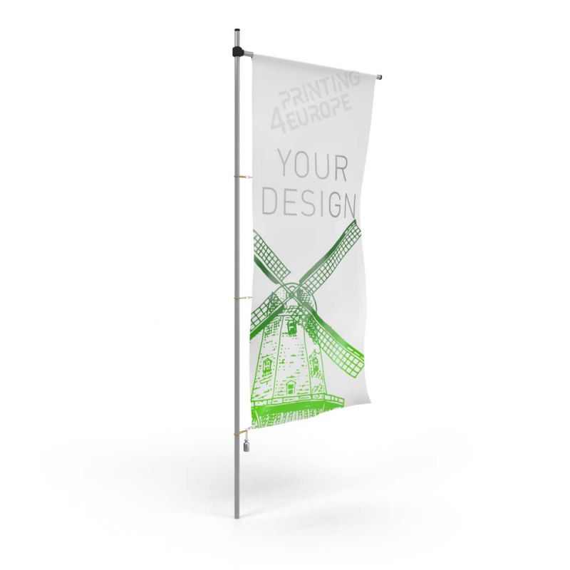 hoisted flags 150cm x 350cm made of polyester 115g with tunnel for ...