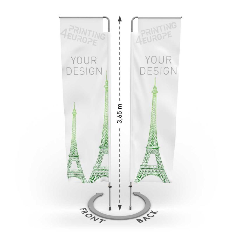 Beachflag Beidseitig Bedruckt Mit Aluminium Mast Printing4europe